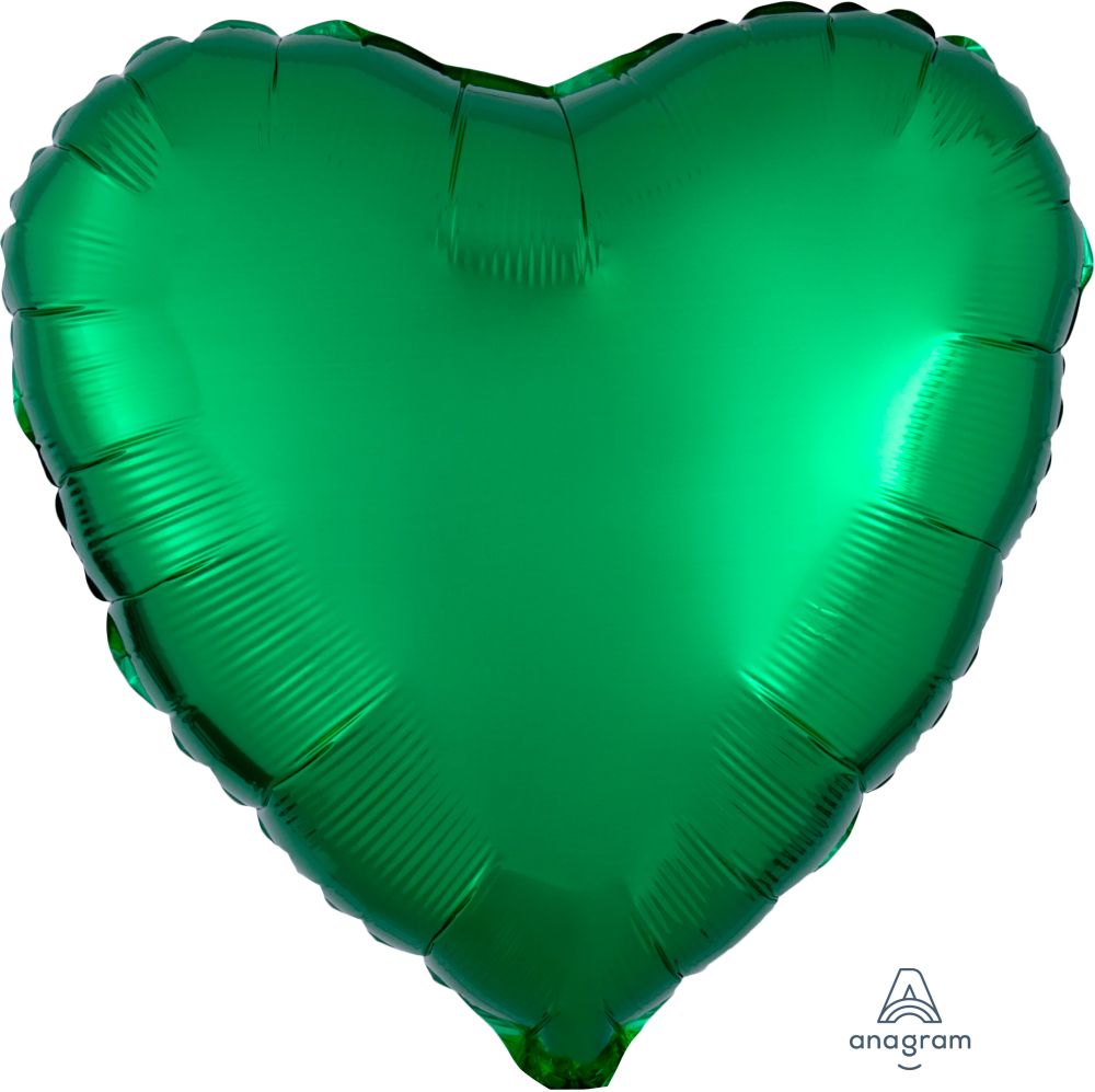 GREEN Heart Balloons - at the best price - Balloons Online
