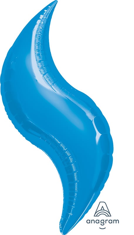 Buy Curve 36" Blue balloons for only 1.95 CAD by Anagram - Balloons Online