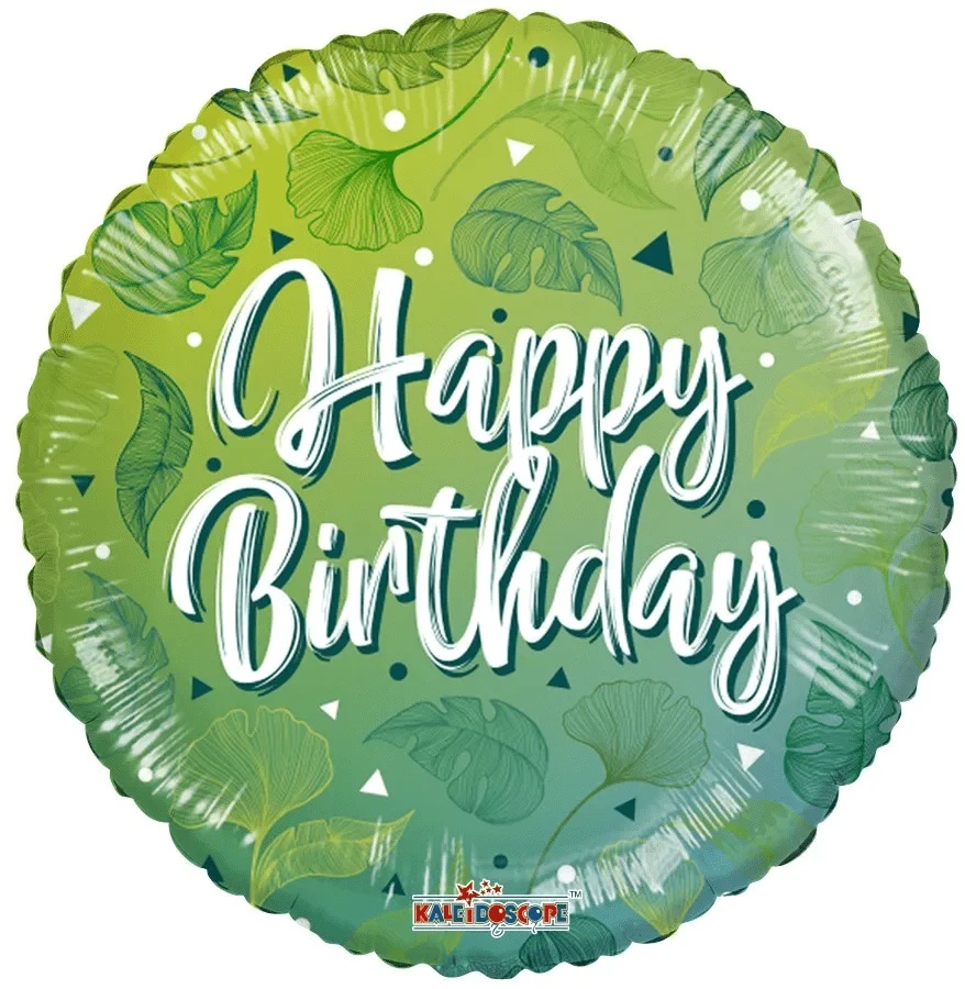 Buy 18" Birthday Green Motifs balloons for only 0.98 USD by Convergram ...