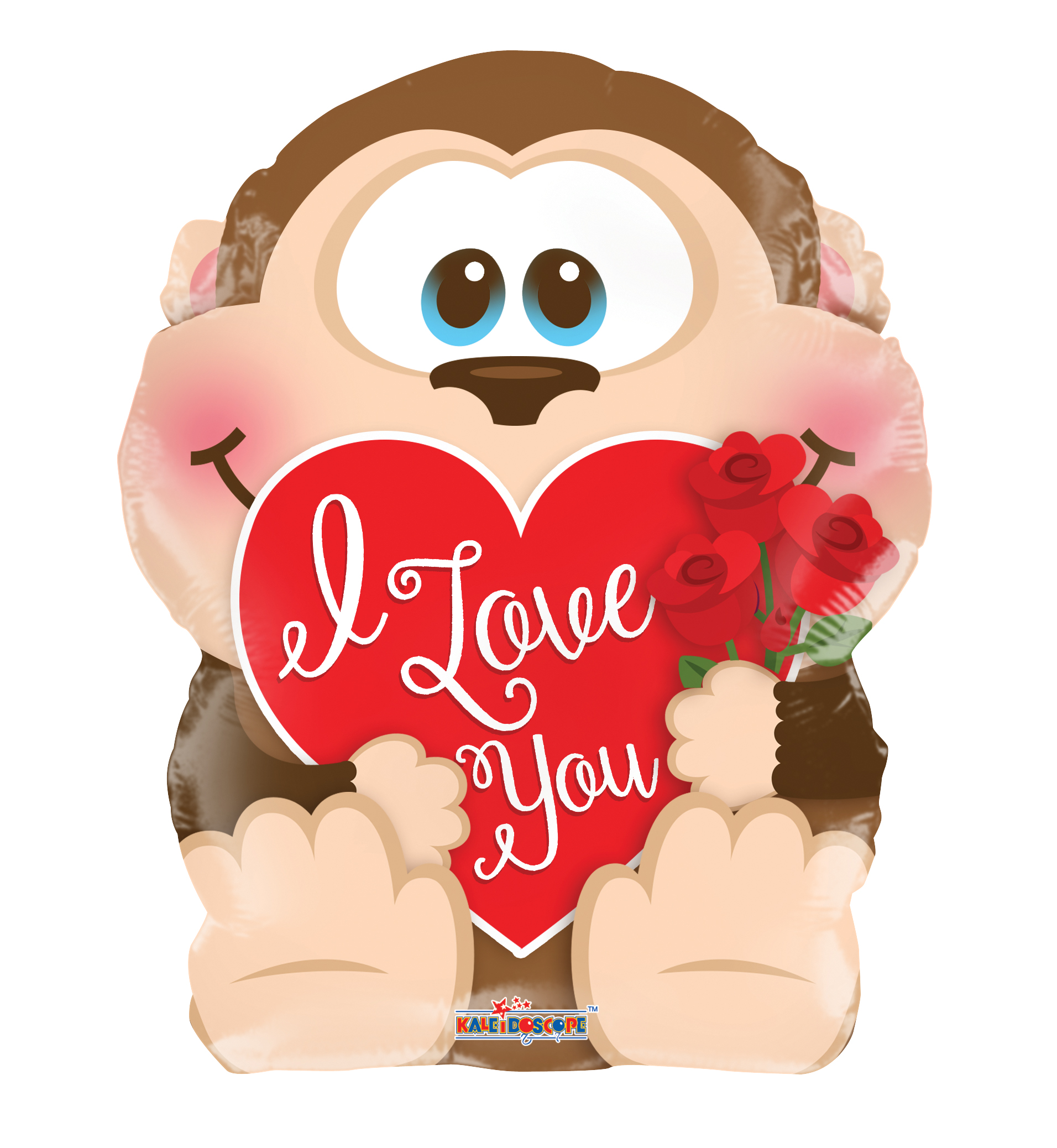 Buy 18" I Love You Monkey In Love Shape balloons for only 0.8 USD by ...