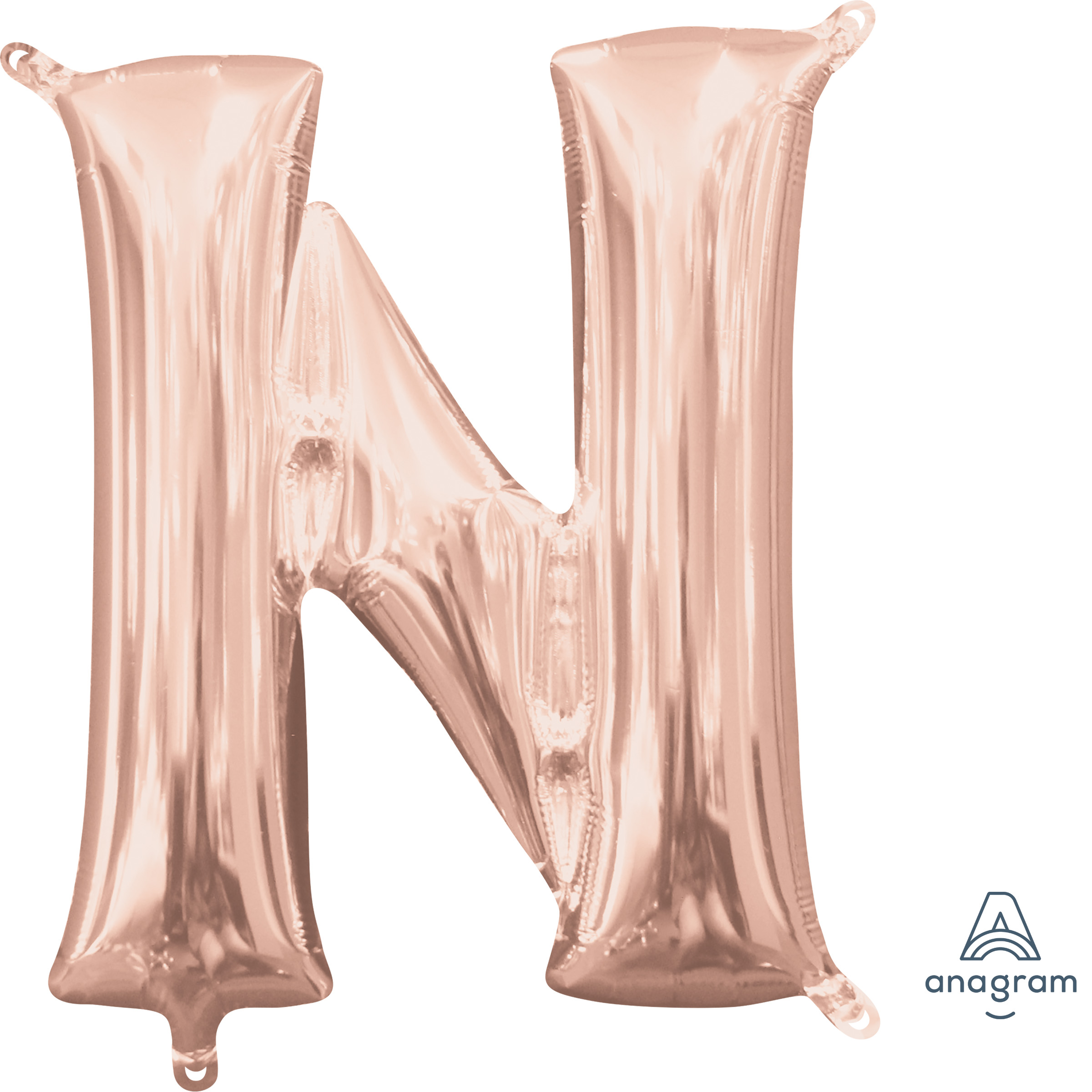 Buy 16" Rose Gold Letter N balloons for only 1.06 USD by Anagram ...
