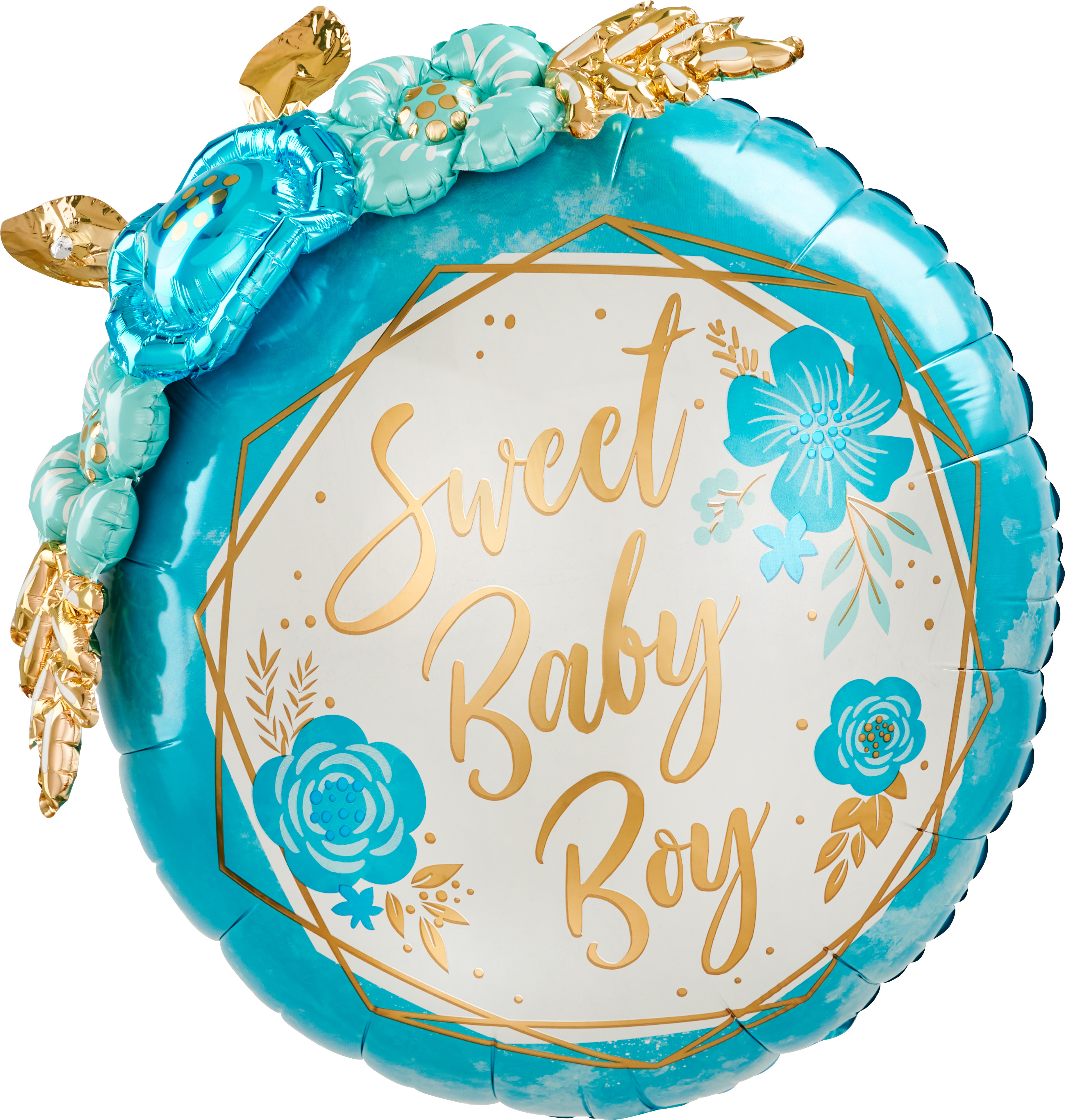 Buy Multi-Balloon Baby Boy Floral Geo balloons for only 7.1 USD by ...
