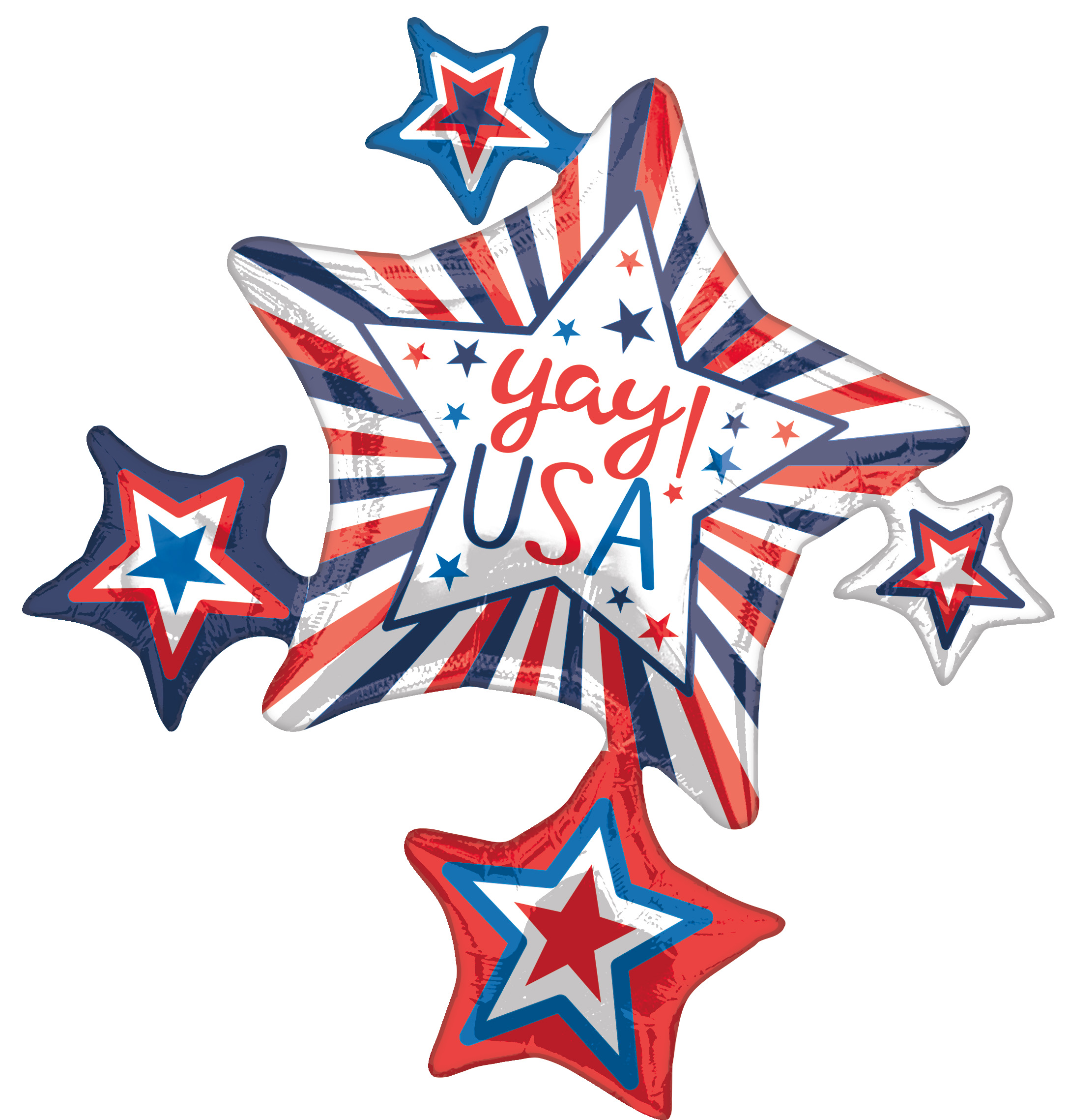 Buy SuperShape Yay! USA Star Cluster balloons for only 3.8 USD by ...