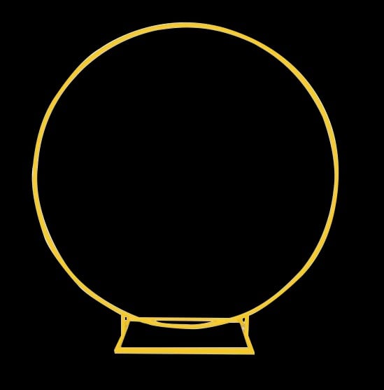 Buy 6.5 ft Round Metal Balloon Frame Gold for only 70 USD by Borosino ...