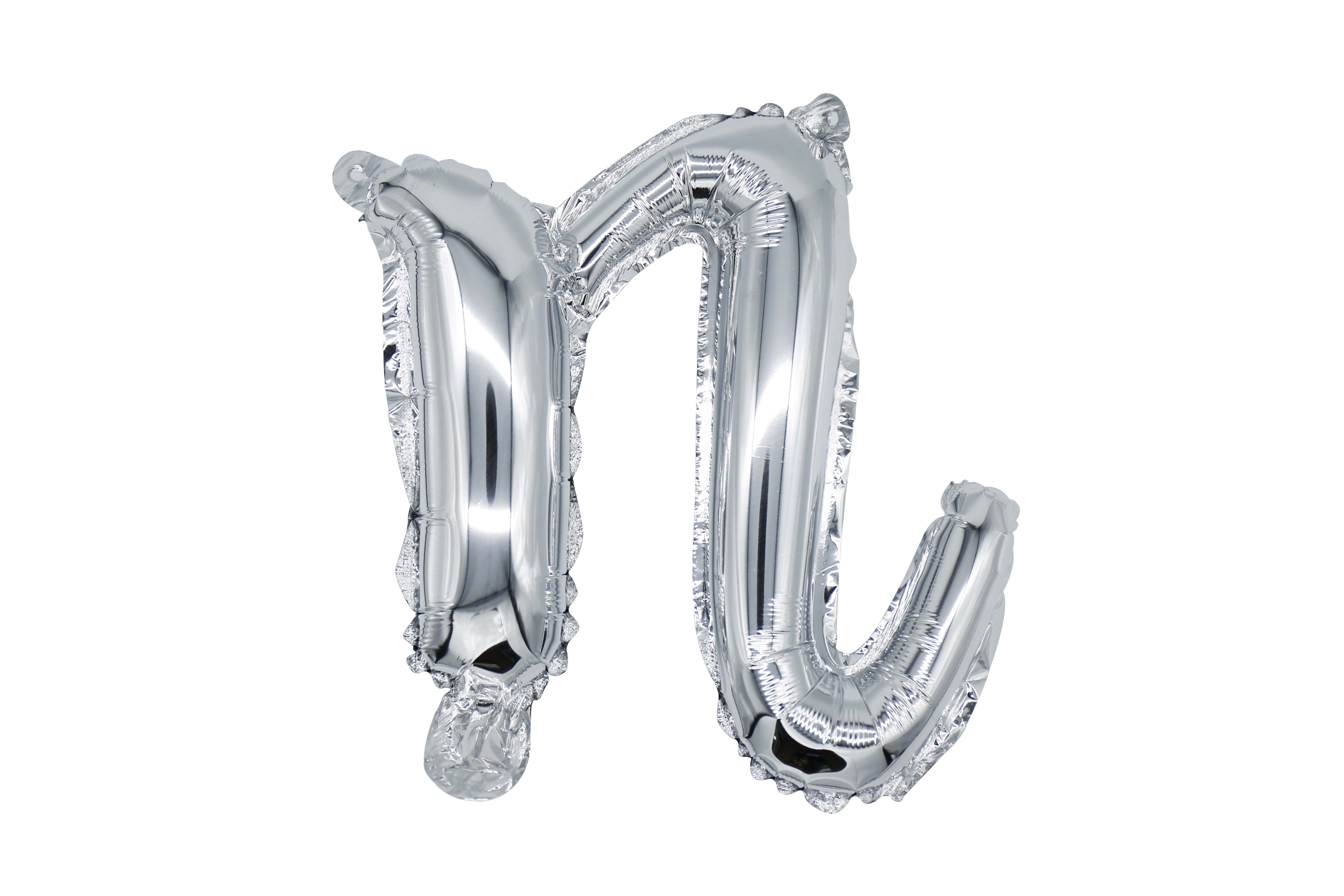 Buy 16" Silver Script Letter N balloons for only 1.16 USD by Airise ...