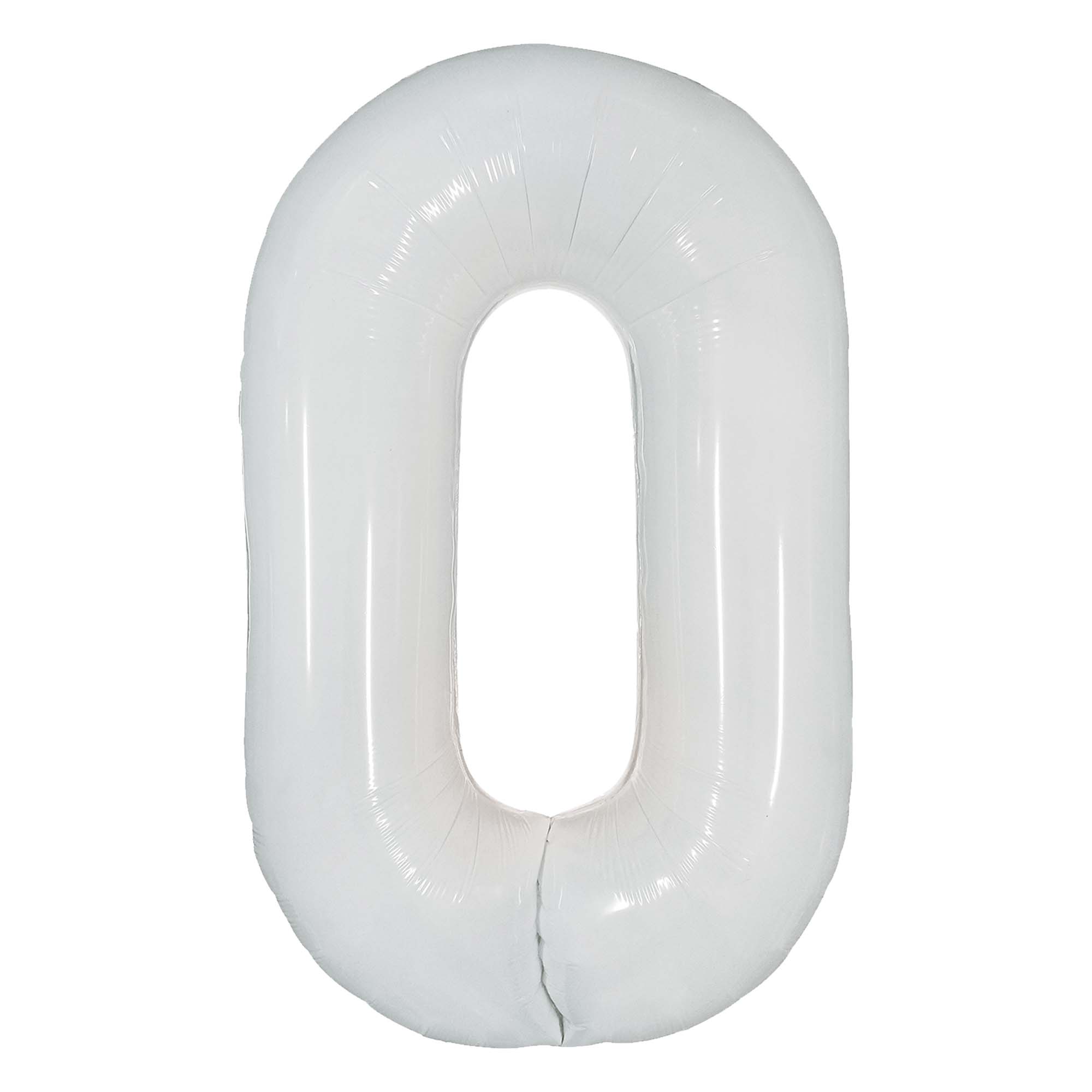 Buy 40" Milky White Number 0 balloons for only 2.98 USD by Airise ...