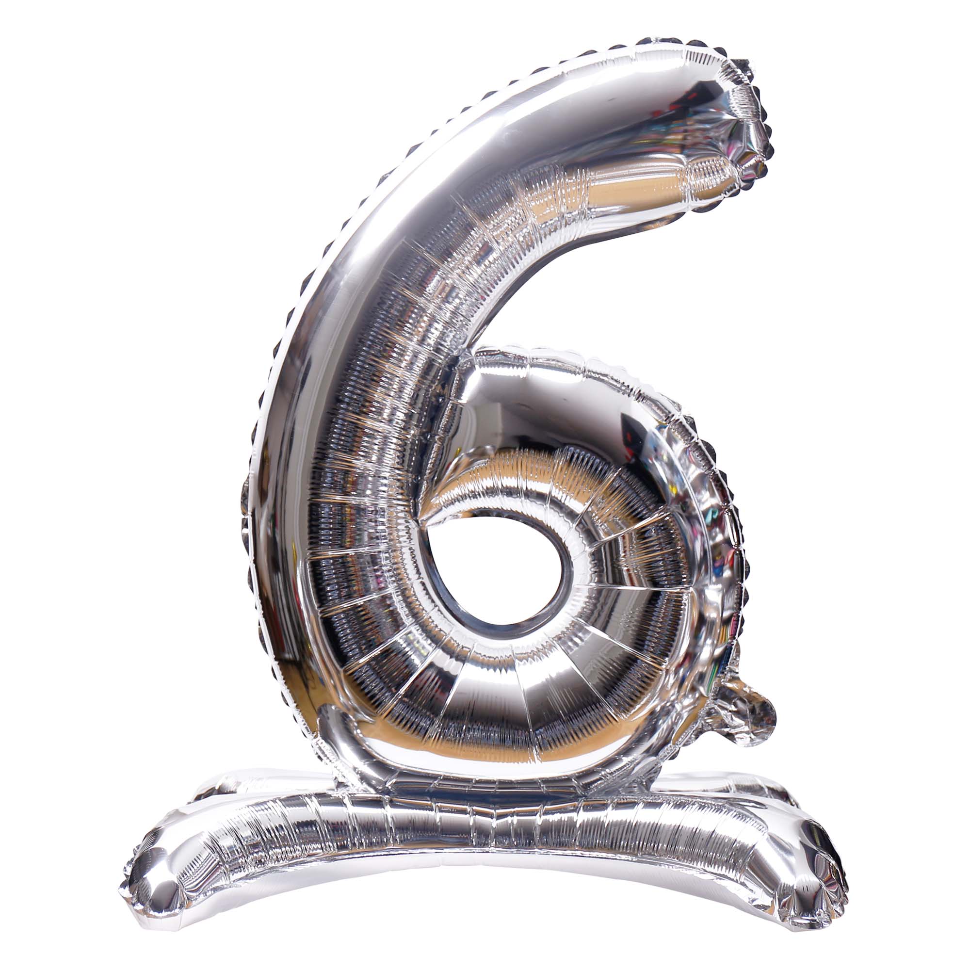 Buy 32" Stand Up Silver Number 6 balloons for only 4.62 USD by Airise ...